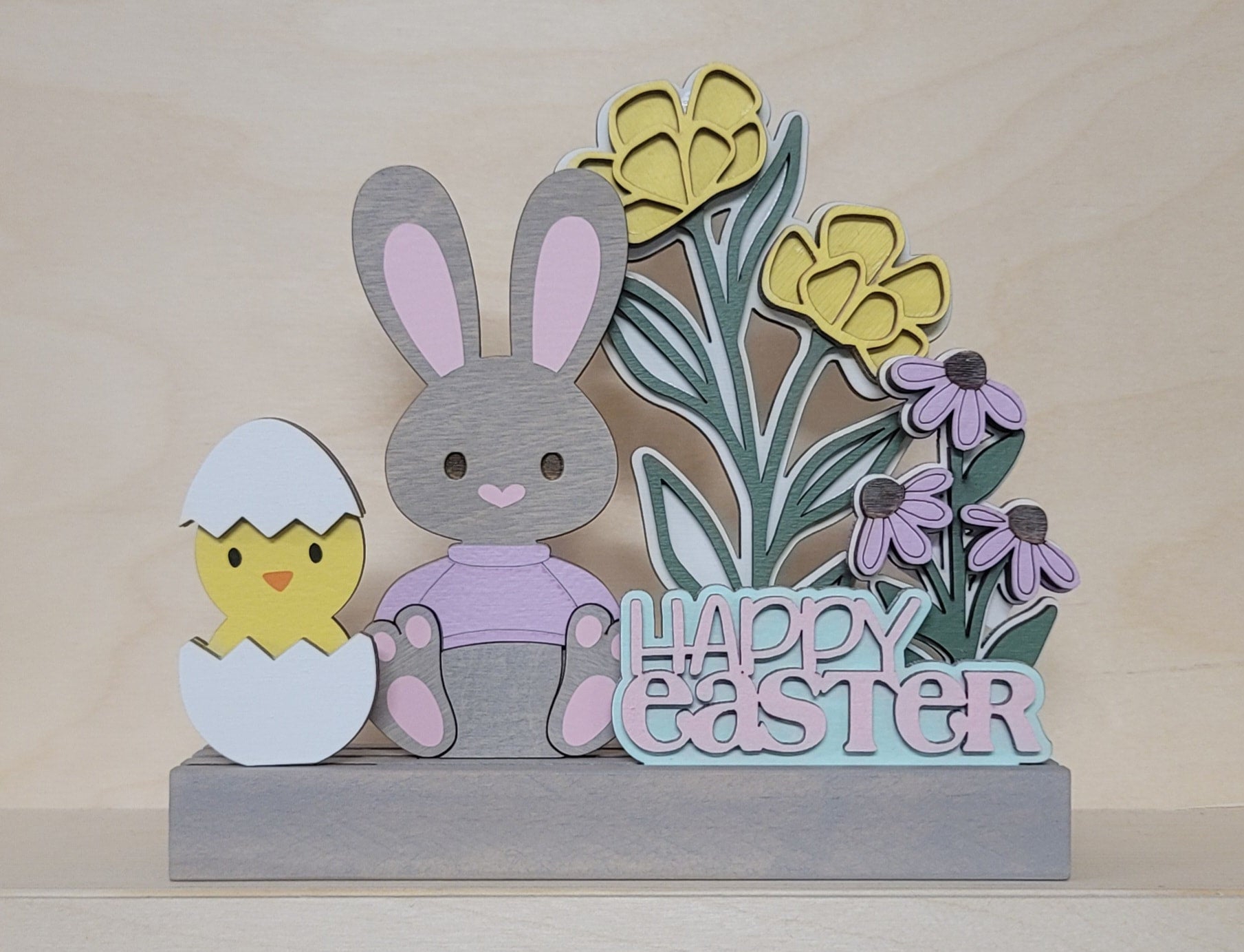 Chick and Bunny Easter Set - Hello Spring - Flowers - Happy Easter 1209 ...