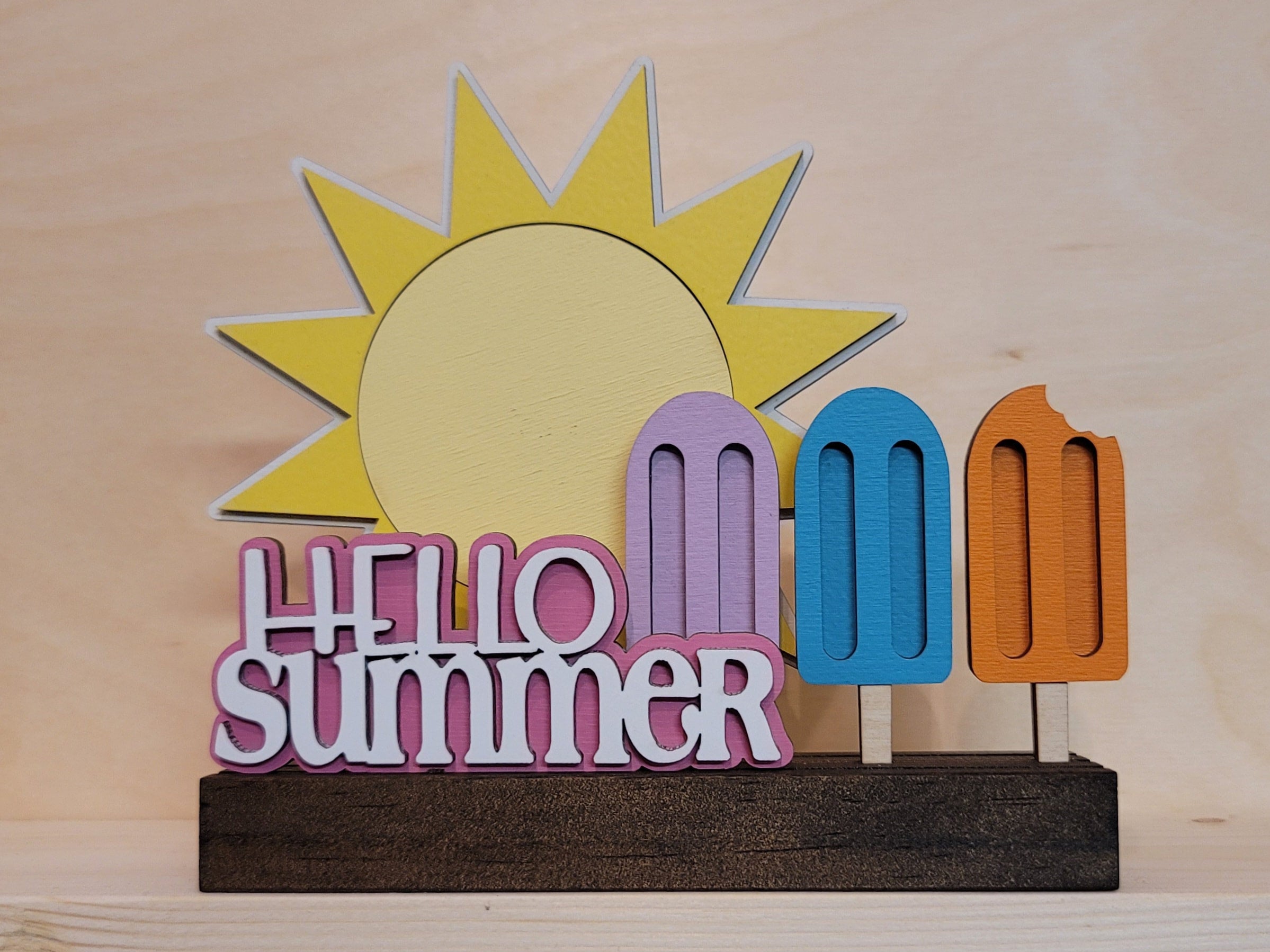 Summer 6 inch Set - Sun, Popsicles and Hello Summer - 1138 | 213 Mercantile