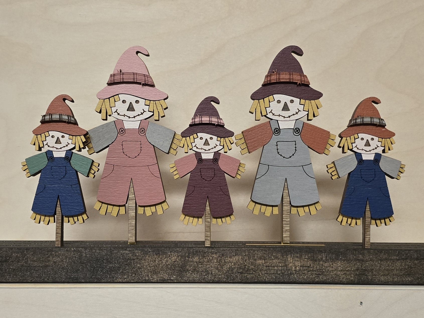 Scarecrows! All the sizes and colors offered - Fall, Autumn, Harvest ...