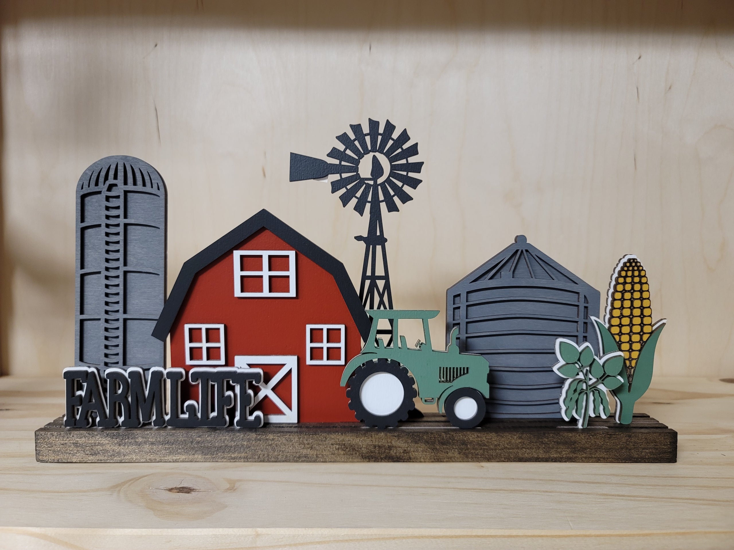 Farm Life Set, Tractor Silo Grain bin, Farm room decor 1091 | 213 ...
