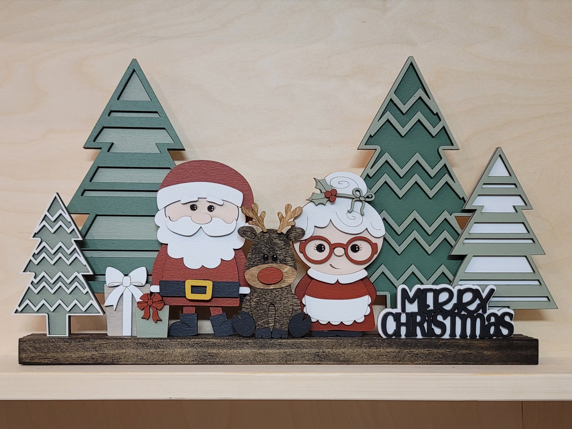 Santa Claus Bundle - Mrs Claus - Rudolph - Reindeer and trees set ...