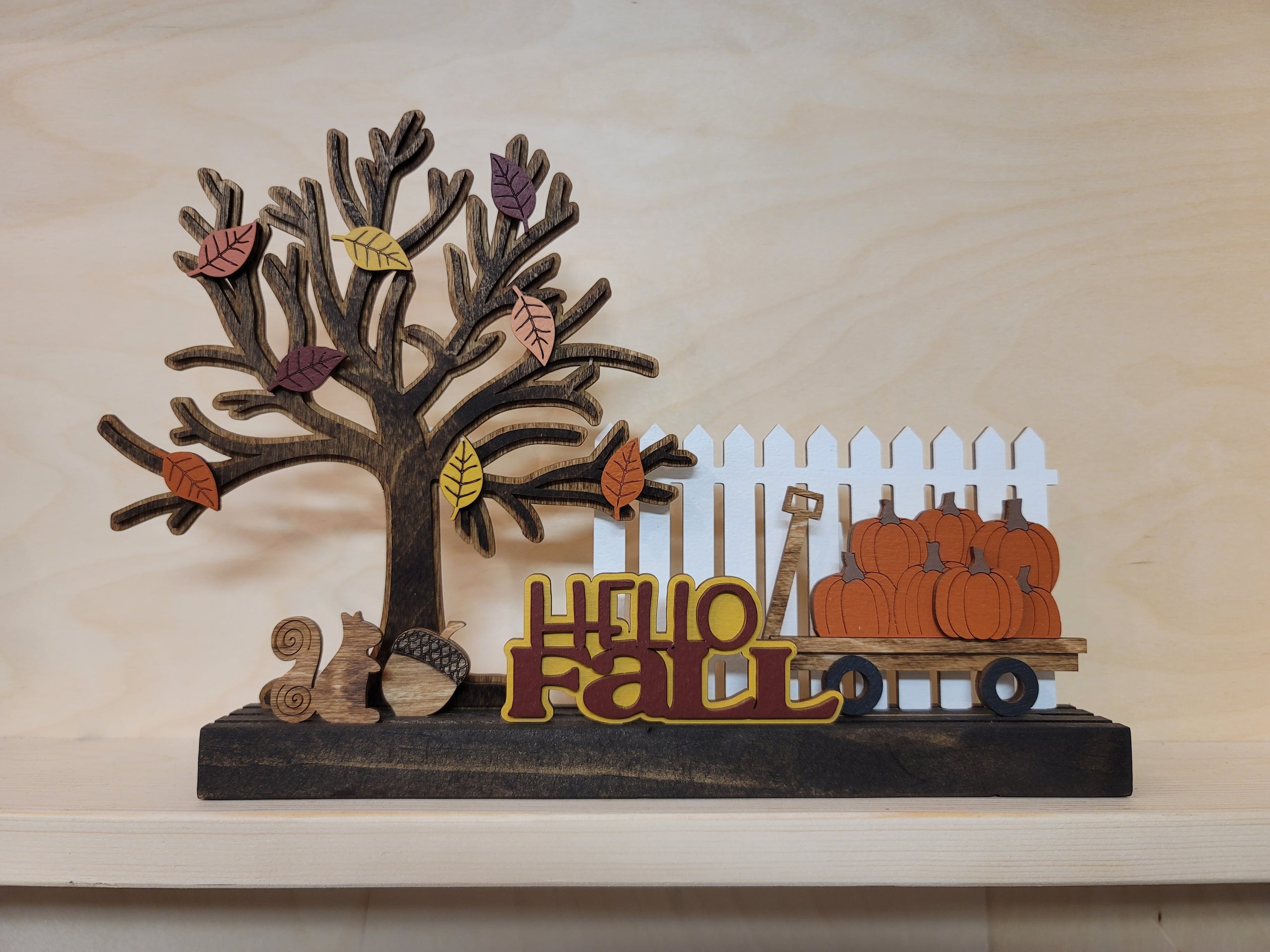 Pumpkin Wagon Fall Set, squirrel, acorn, fall tree, hello fall set ...