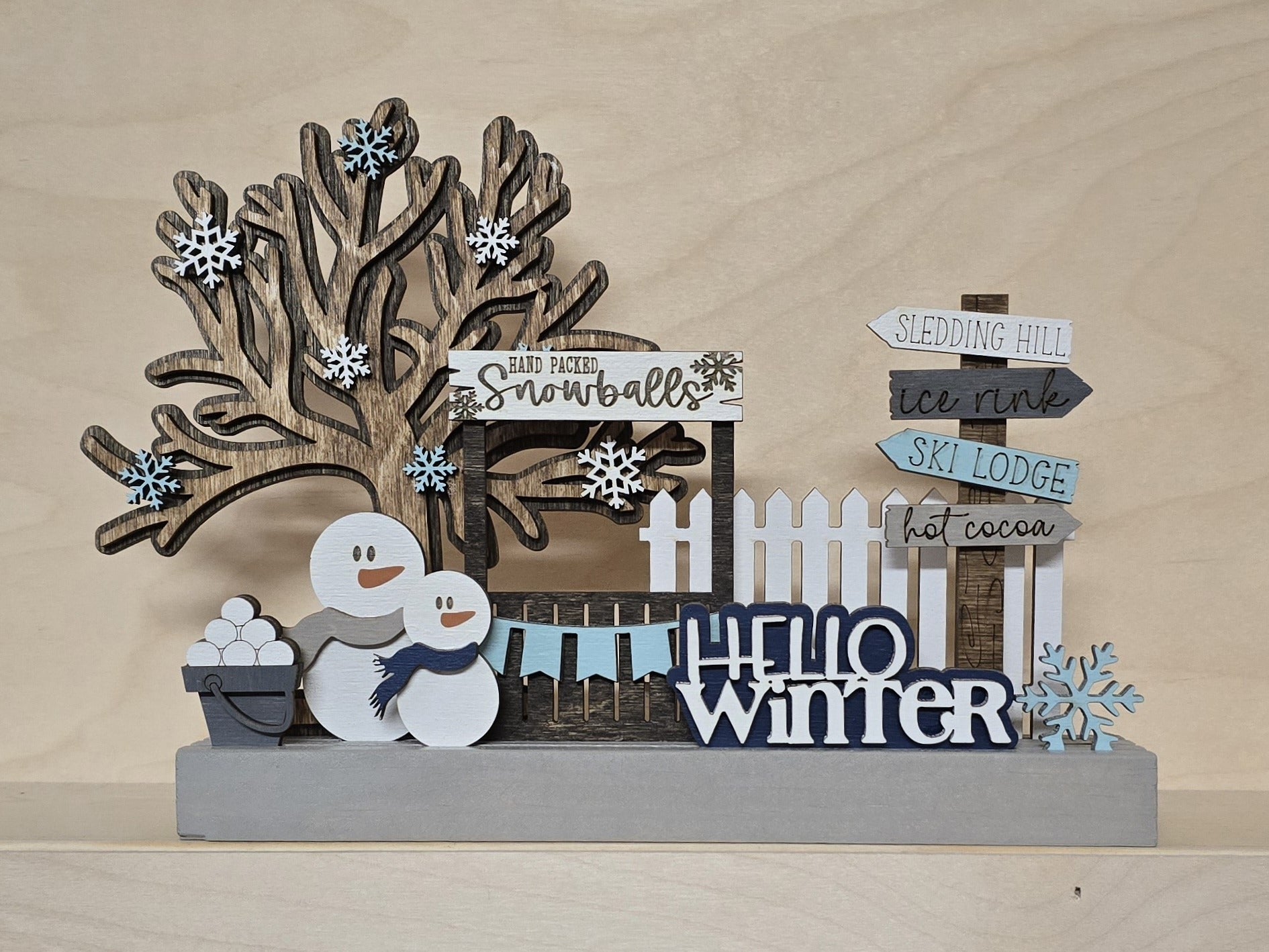 Tiny Town Winter Set with New MINI Tree, Small booth, small directional ...